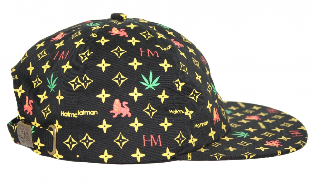 Black Hatman Red, Yellow and Green Multilogo Baseball Cap - Hatman
