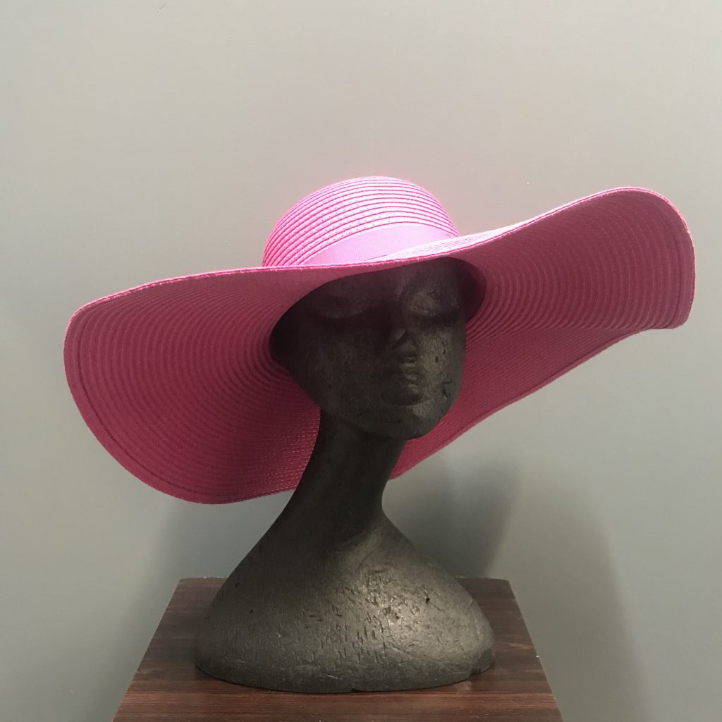 Womens Pink Wide Brim Summer Sun Hat - Hatman