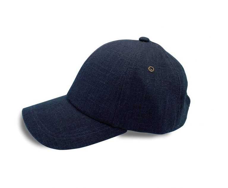 Men’s Navy Linen Summer Baseball Cap - Hatman
